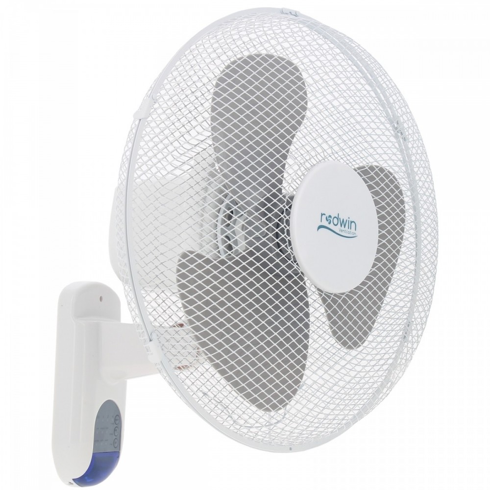 VENTILATEUR MURAL OSCILLANT ( Ø40cm - 45W) avec télécommande RODWIN